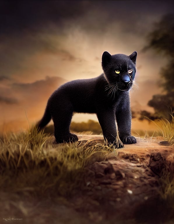 Black Panther Cub Wallpaper