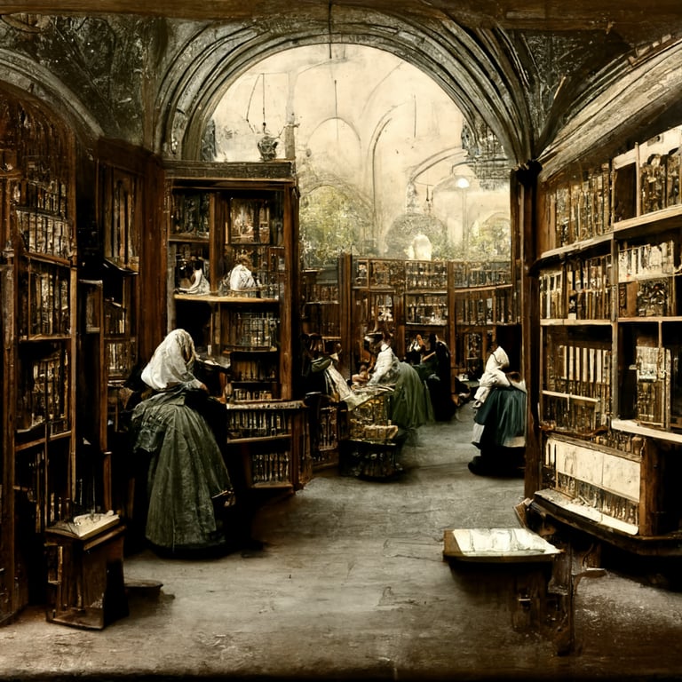 prompthunt: women in a university library, interior, 1800s, Victorian era, photographic ...