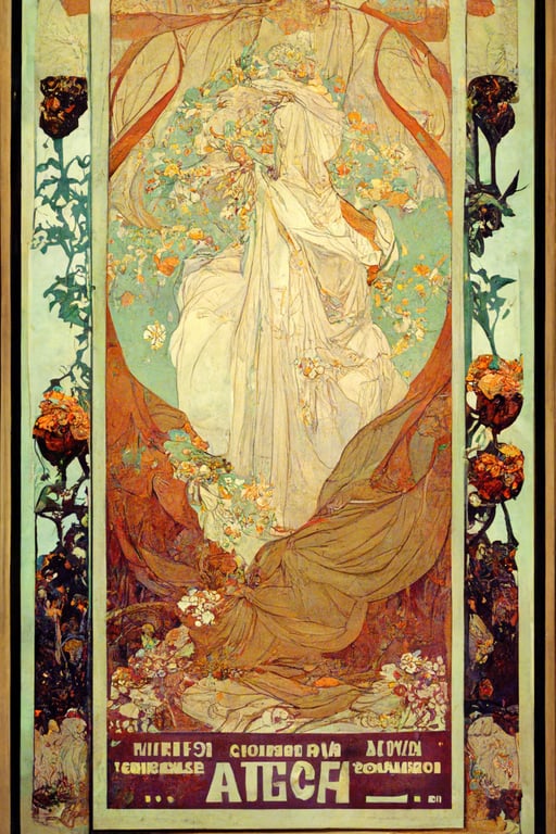 Art Nouveau Mucha Borders