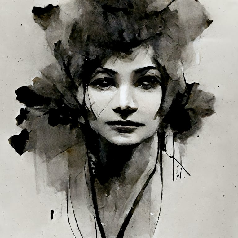 Watercolor And Pen Portraits