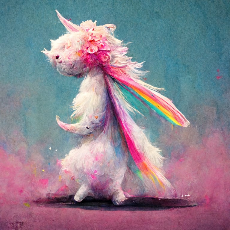Pink Fluffy Unicorns Dancing On Rainbows