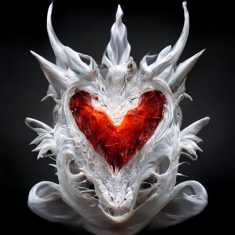 Fire And Ice Heart Wallpaper