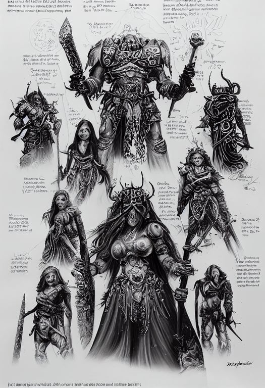 prompthunt: a comparitive infographical line up drawing of various ...