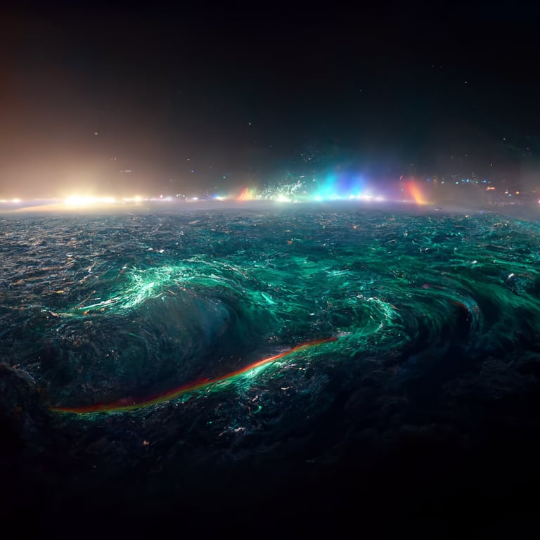 Rainbow Ocean Wave