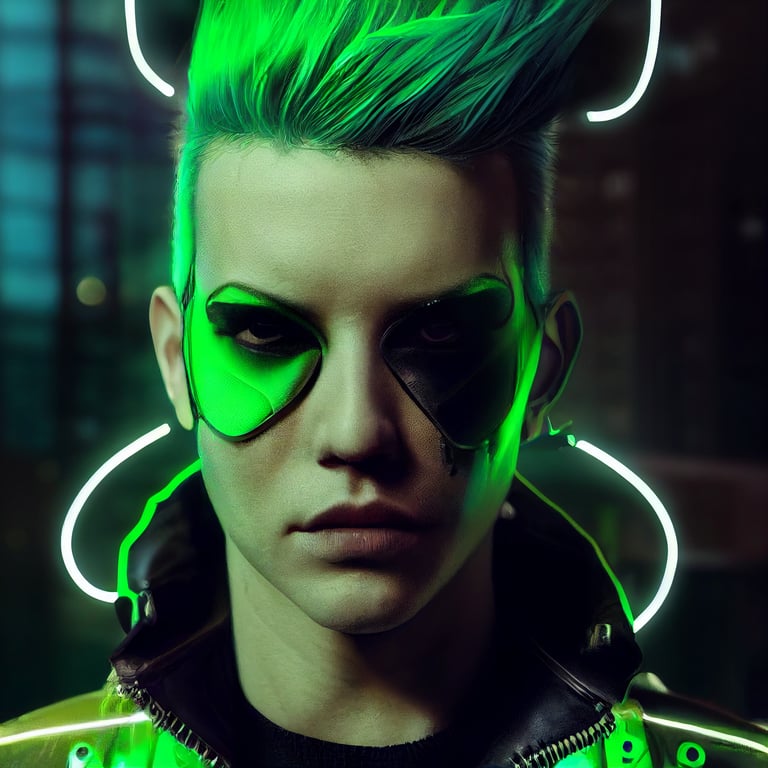 Punk Hair Mohawk Front