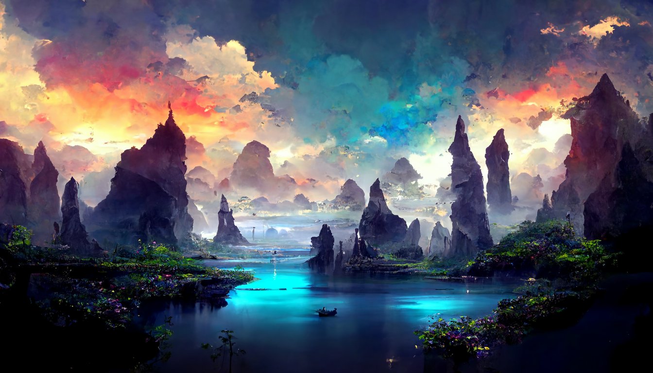 prompthunt: light and dark beautiful colors high contrast depth ...