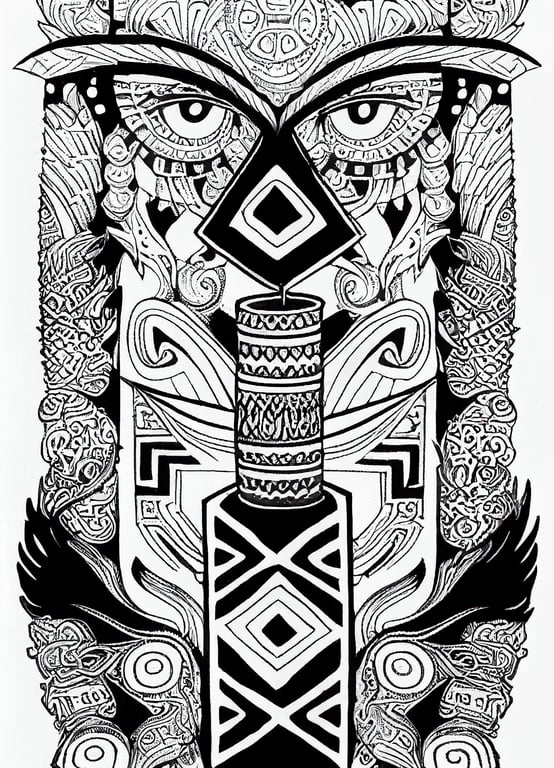 Aztec Gods Coloring Pages