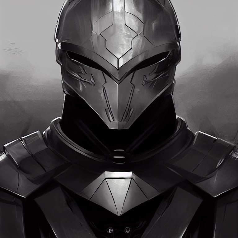 prompthunt: guardian in dark grey and silver sci-fi armor with seraphim ...