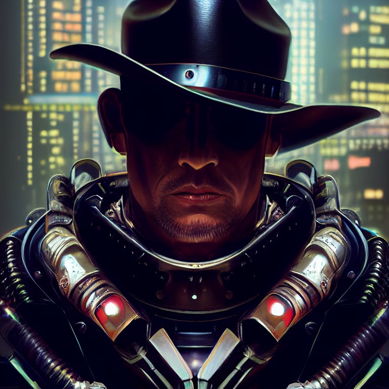 Futuristic Cowboy Art