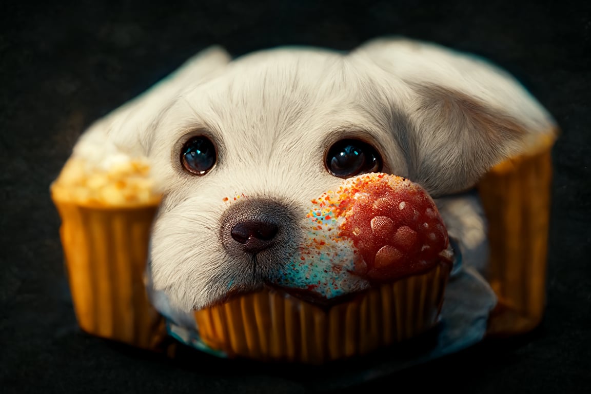 Dogs Eating Cupcakes