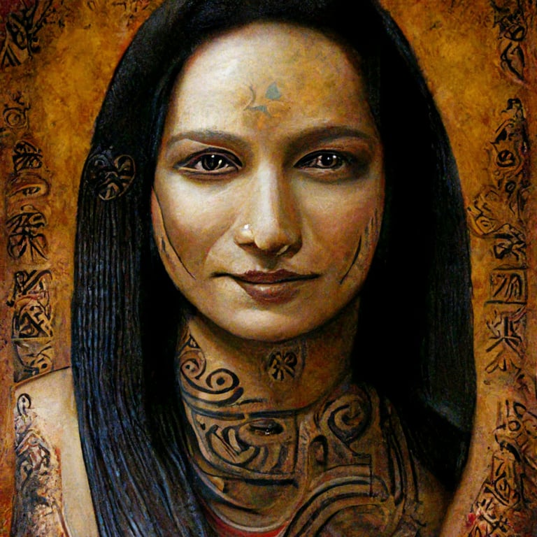 Maori Tattoo Face