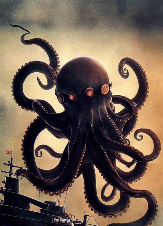 Evil Octopus Drawing