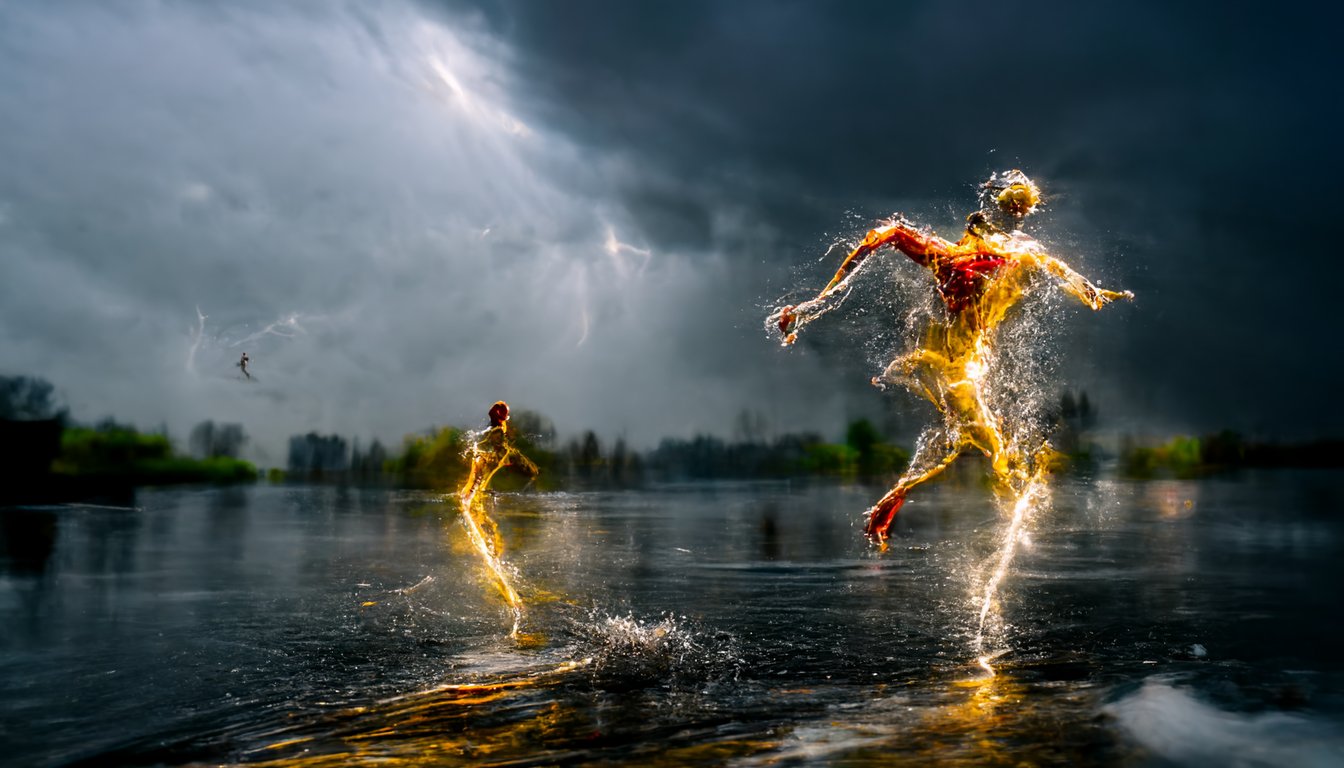 Flash Running On Water