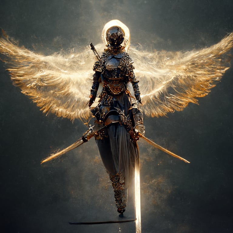 Female Angel Warrior With Sword