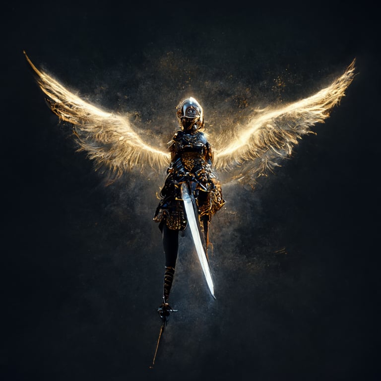 Female Angel Warrior With Sword