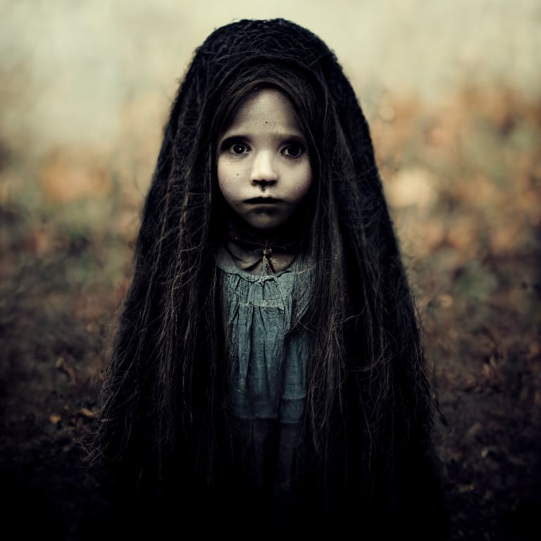 Creepy Little Girl Standing