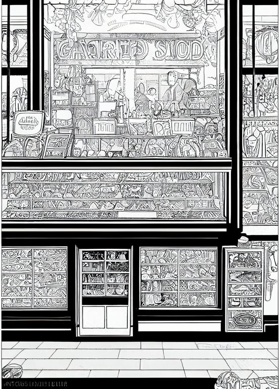 Candy Store Coloring Pages