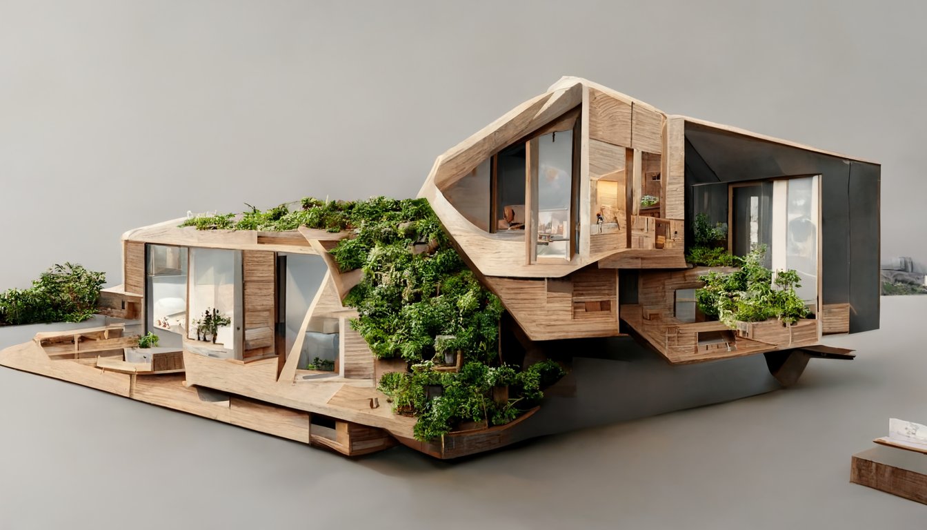 prompthunt: Bjarke Ingels inspired tiny home structure, architecture ...