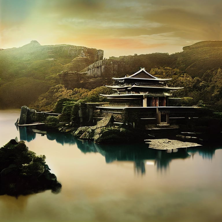 prompthunt: 3D hyperrealistic aerial render of an elaborate manicured ...