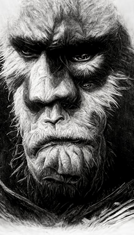 King Kong Drawing Face