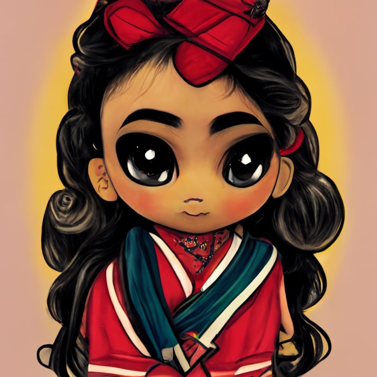 Mexican Chola Girl Drawing