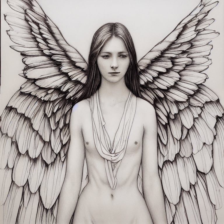 Female Angel Drawing