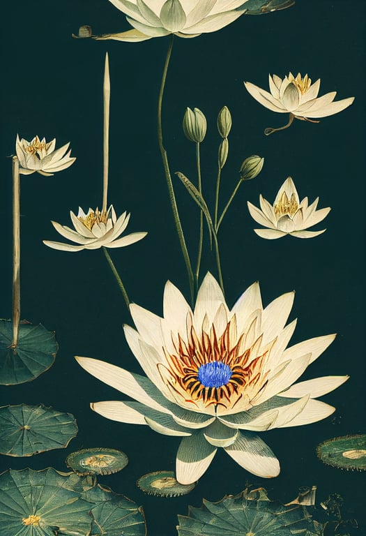Prompthunt: The Blue Lotus, Blue Water Lily, Ancient Egypt,, 58% OFF