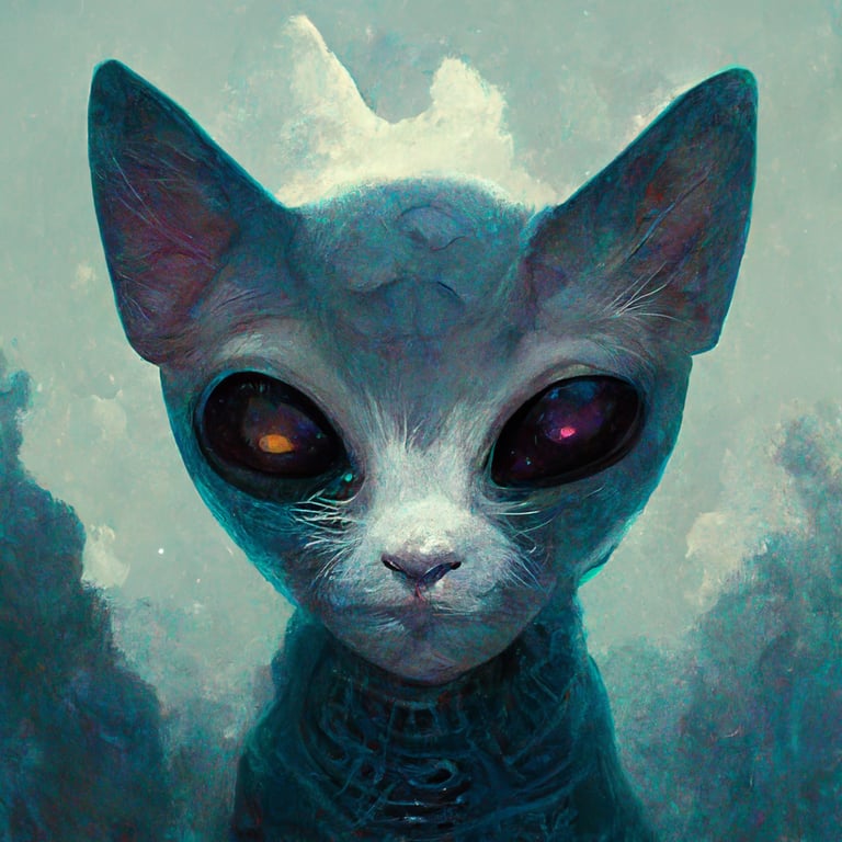 prompthunt: alien cat