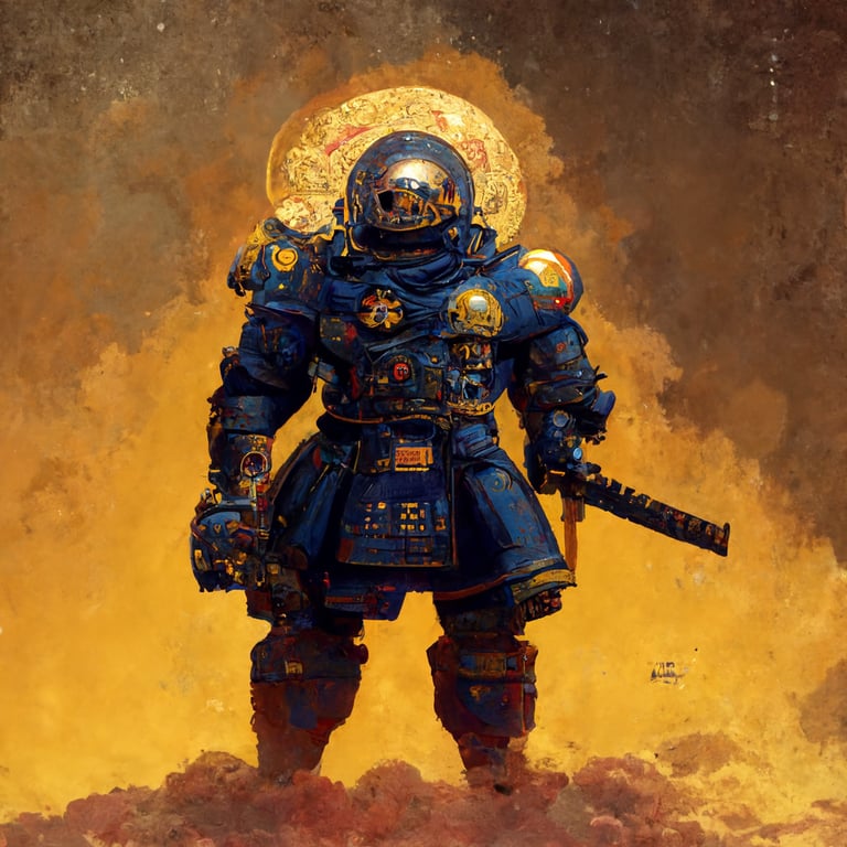 prompthunt: space marine from warhammer 40k in heroic pose