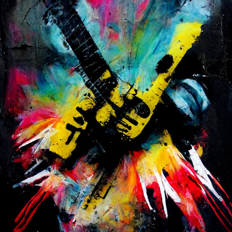 Rock N Roll Abstract Art