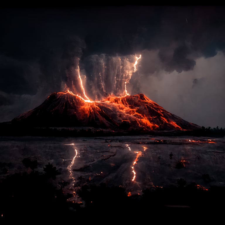 Volcanic Lightning High Resolution