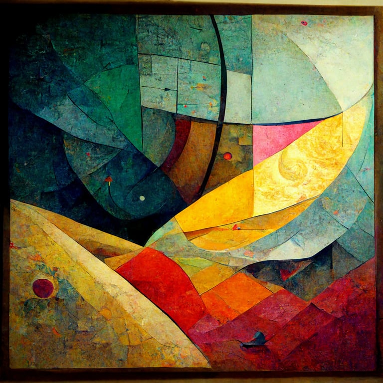 prompthunt: complex large Kandinsky painting, natural colors, wide ...