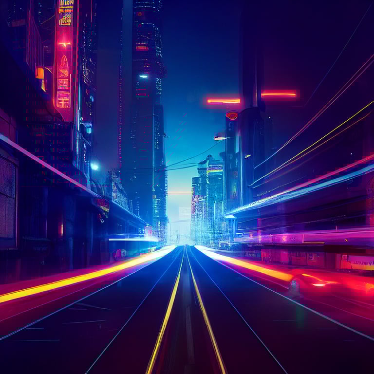 Neon City Background