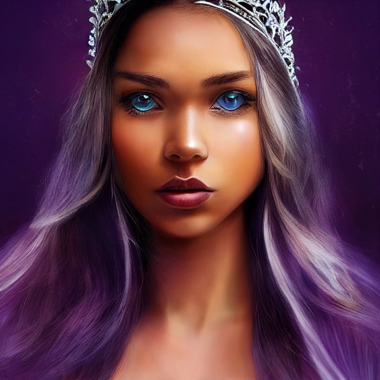 Pastel Blue Hair On Tan Skin