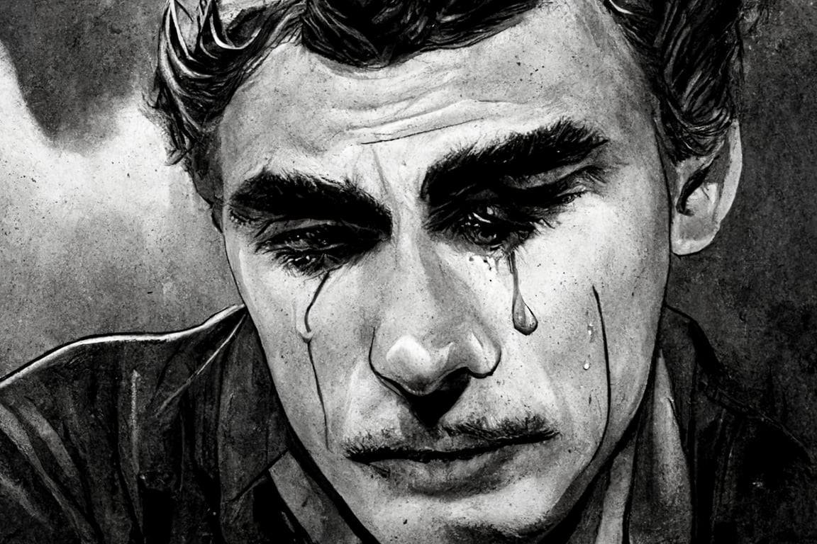 Sad Person Crying Drawing