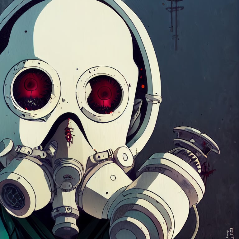 Zombie Gas Mask Drawings