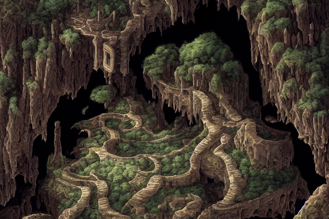 prompthunt: DND map of an underground city, detailed, fantasy land ...