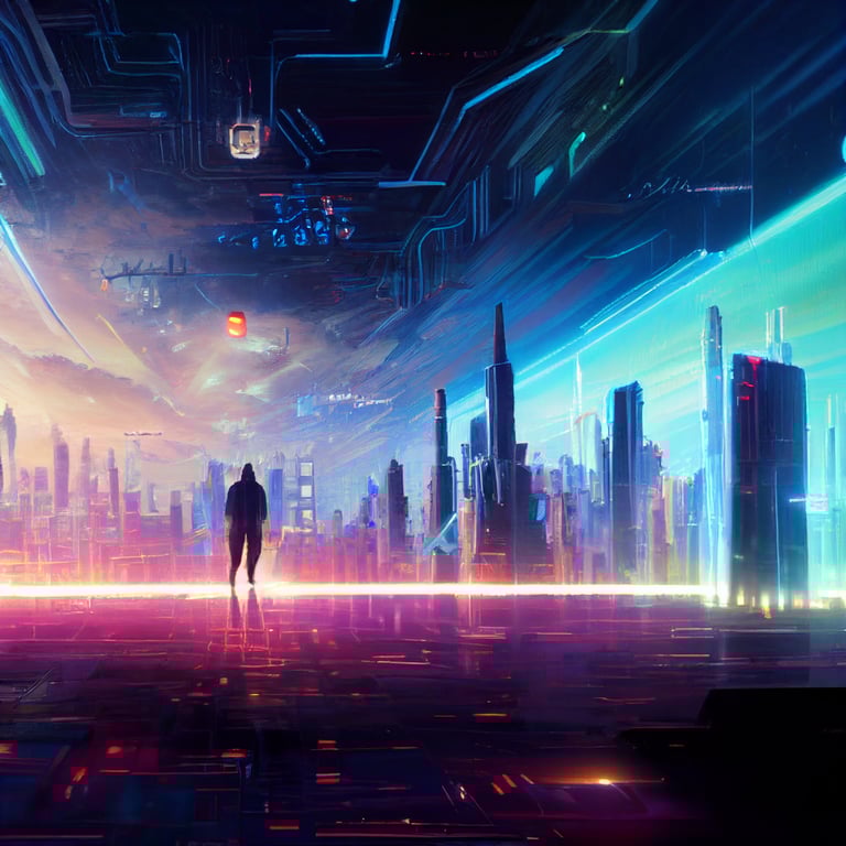 prompthunt: ready player one cyberspace metaverse