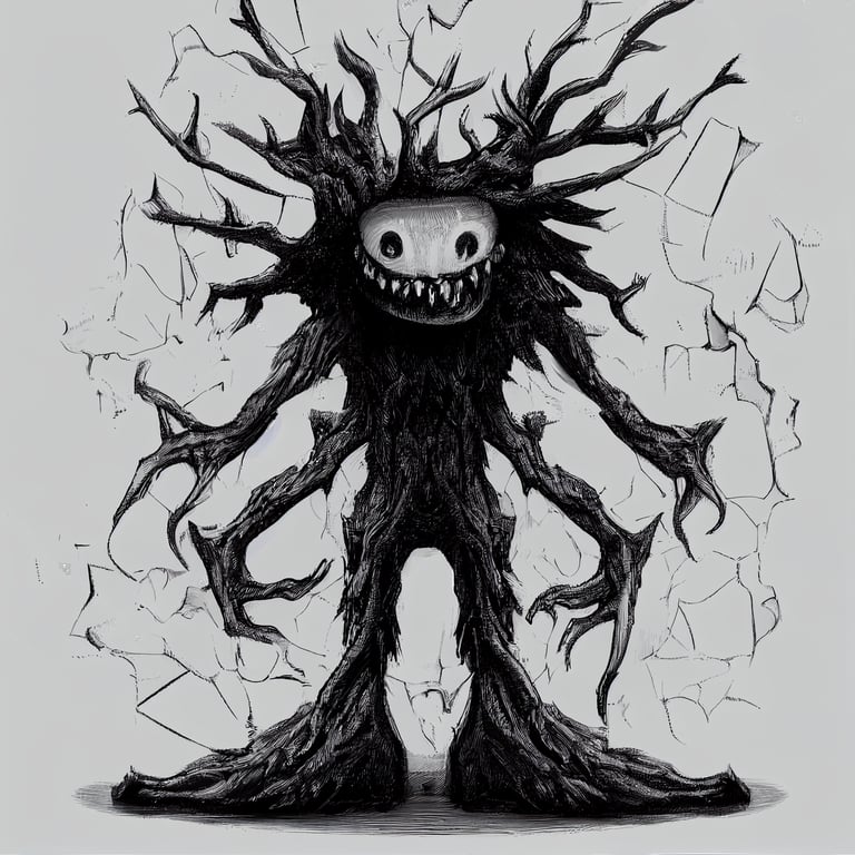 Half Human Half Monster Sketch