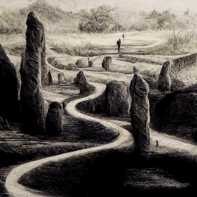 Stone Pathways Drawings
