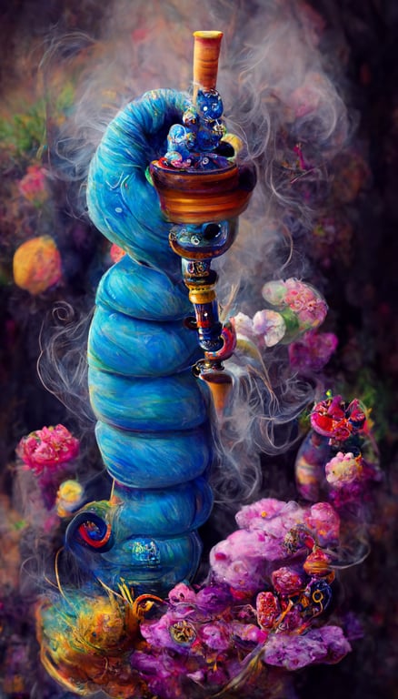 Alice In Wonderland Caterpillar Smoking Hookah