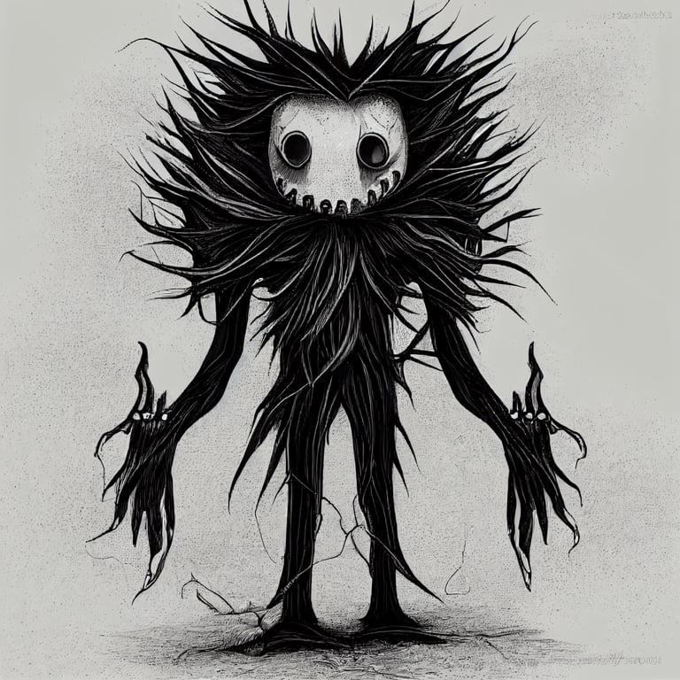 Half Human Half Monster Sketch