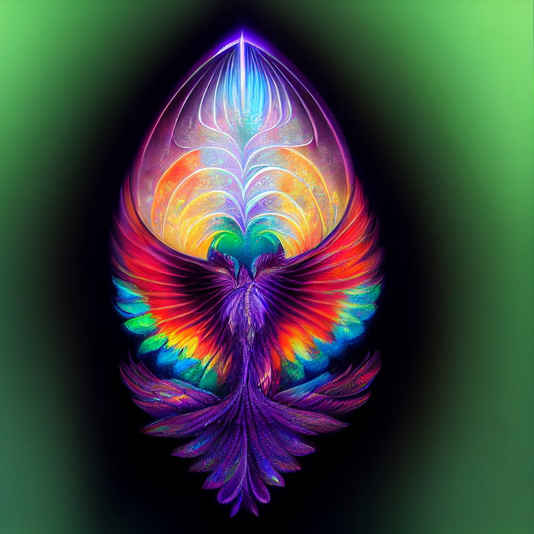 Green Phoenix Bird