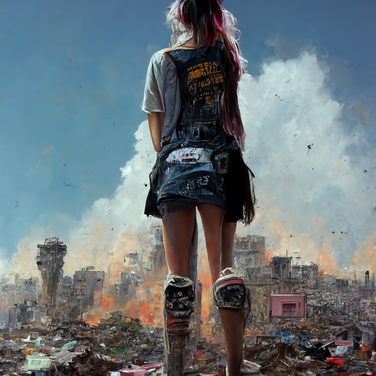 Giant Girl Attacks City