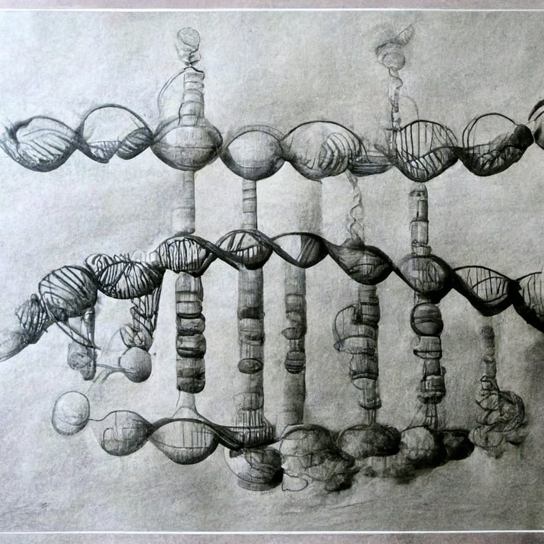 Dna Pencil Drawing