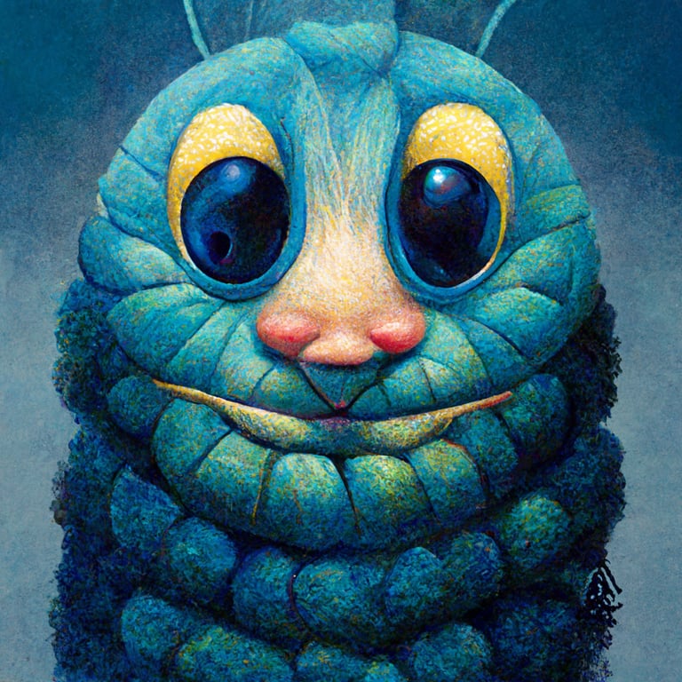 prompthunt: portrait of Absolem, the Caterpillar or The Blue ...