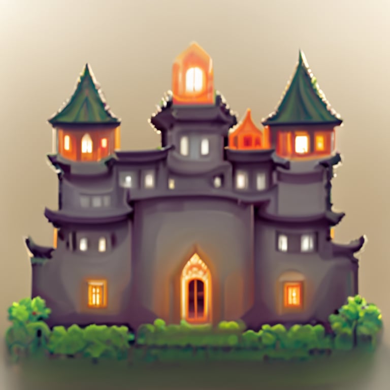 prompthunt: fantasy castle as 2d sprite, game asset, 2d, transparent ...