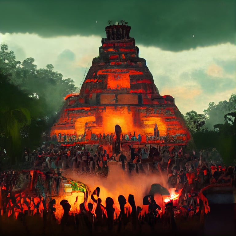 Aztecs Sacrifice Temple