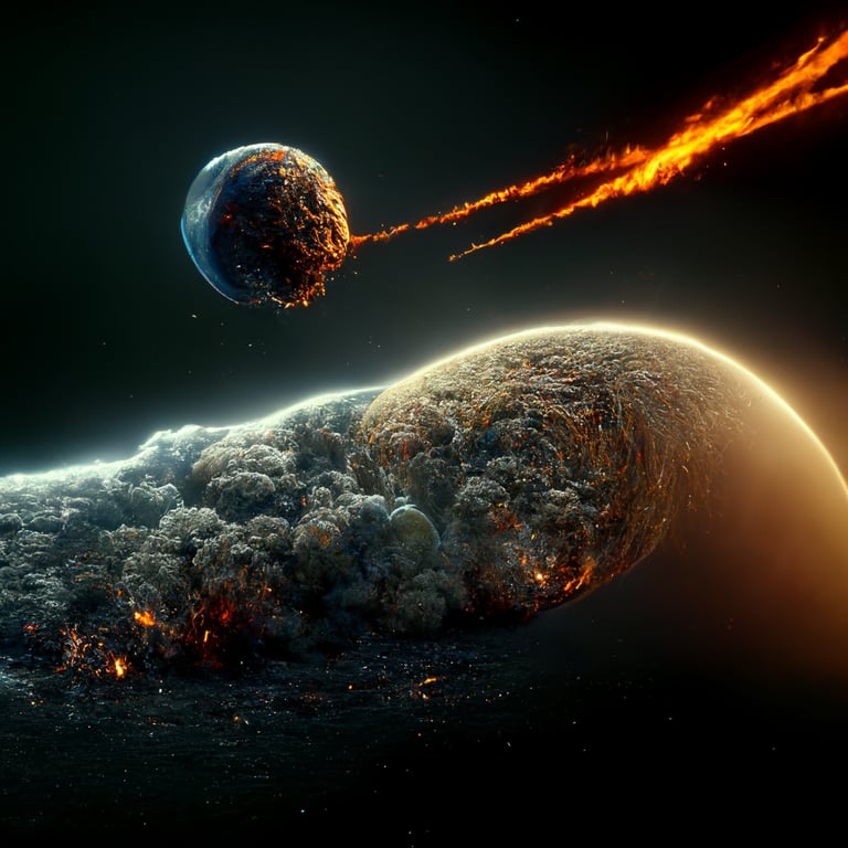 Two Planets Crashing