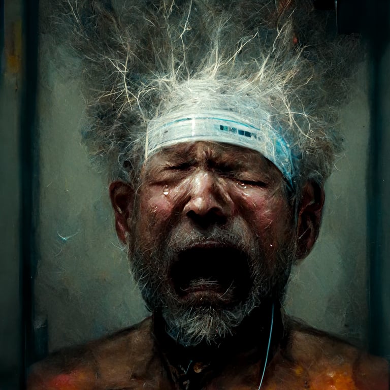 Man Screaming In Pain